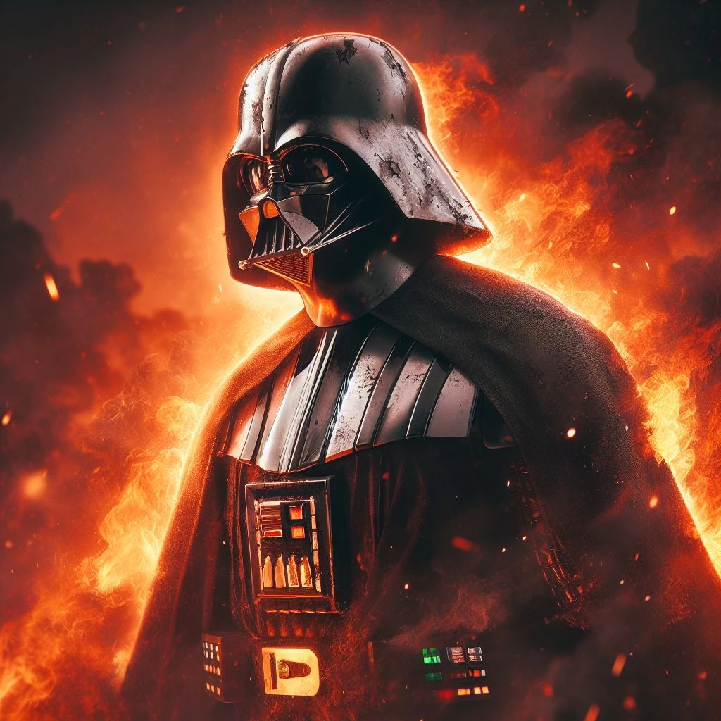 Some AI Art of Darth Vader on Fire | Fandom