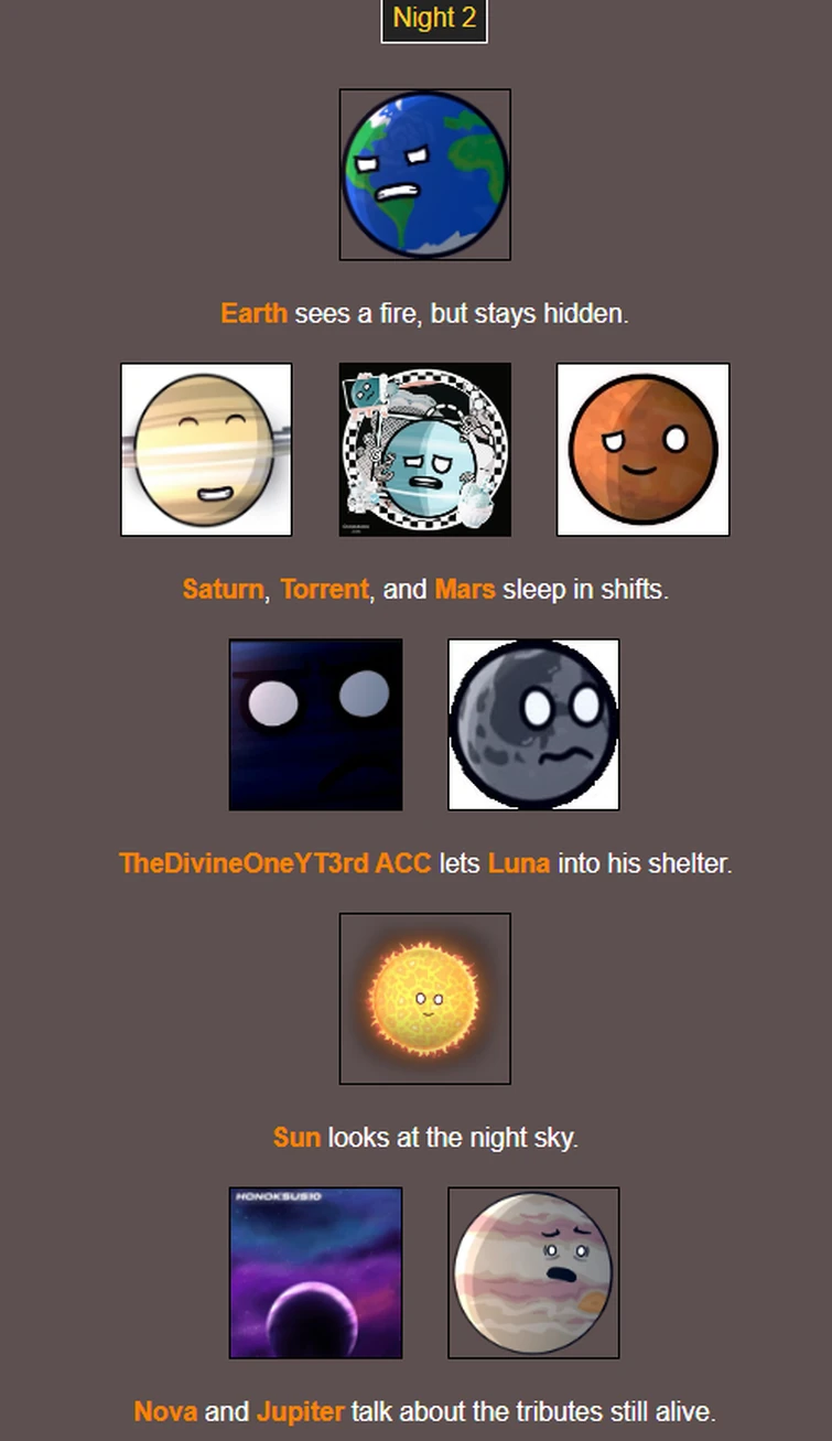 SB Wiki Hunger Games - Night 2 | Fandom