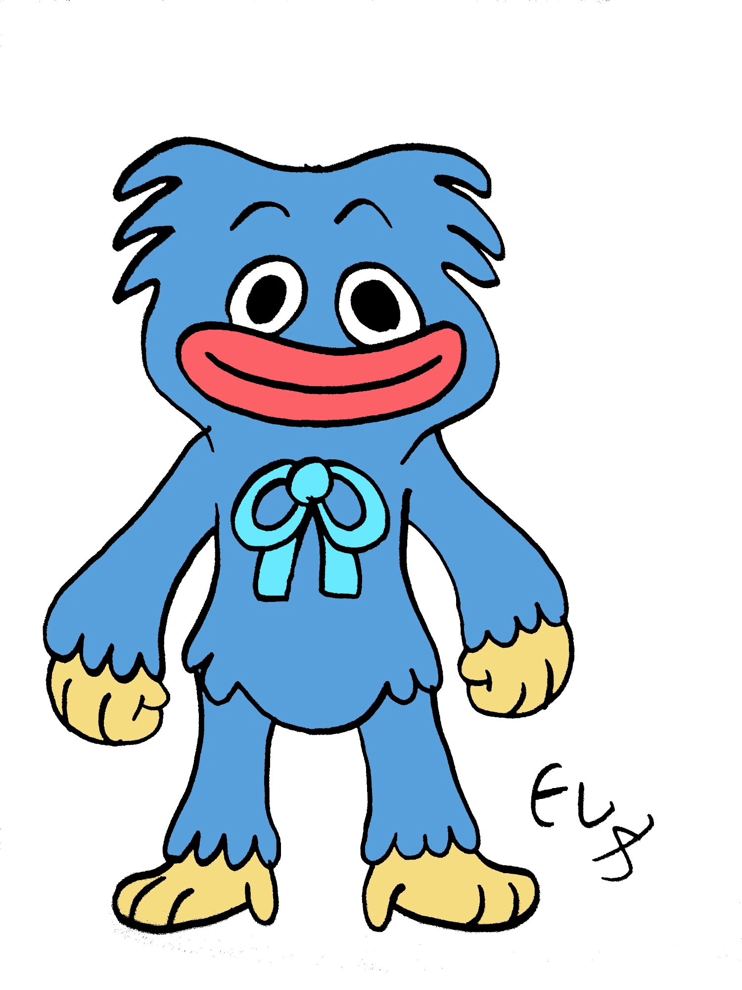 My drawing of Huggy Wuggy | Fandom