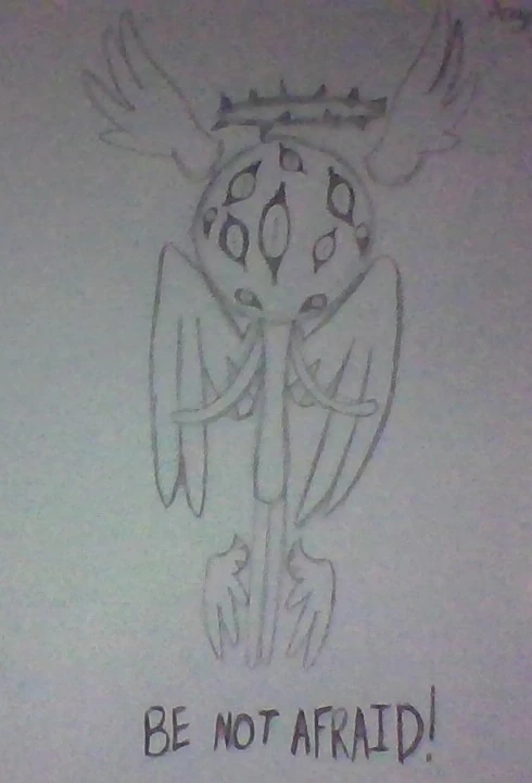 here is my weirdest and possibly most terrifying drawing that I regret ...