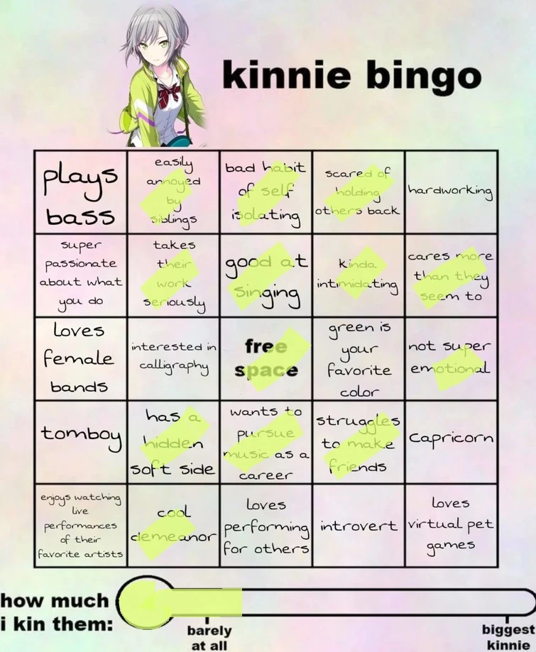 redid pjsk kin bingoes of the main characters | Fandom