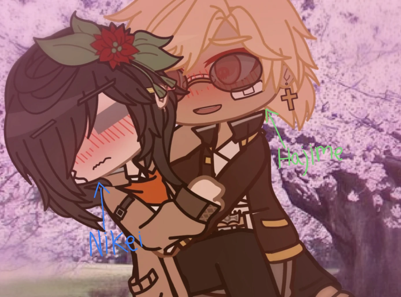 Slightly more canonical Nikei and Hajime designs | Fandom