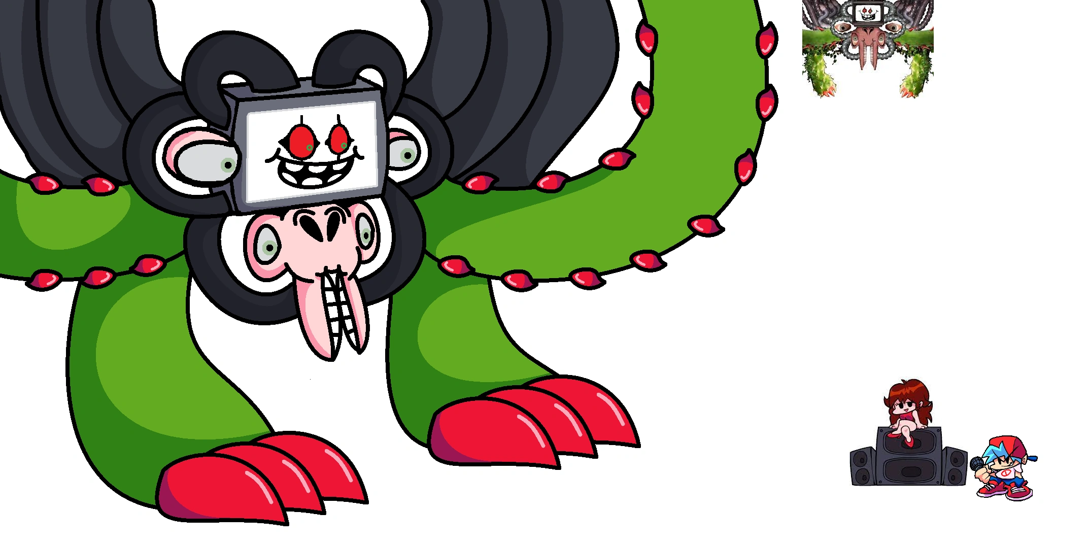 Omega/Photoshop Flowey over Hellclown Tricky | Fandom