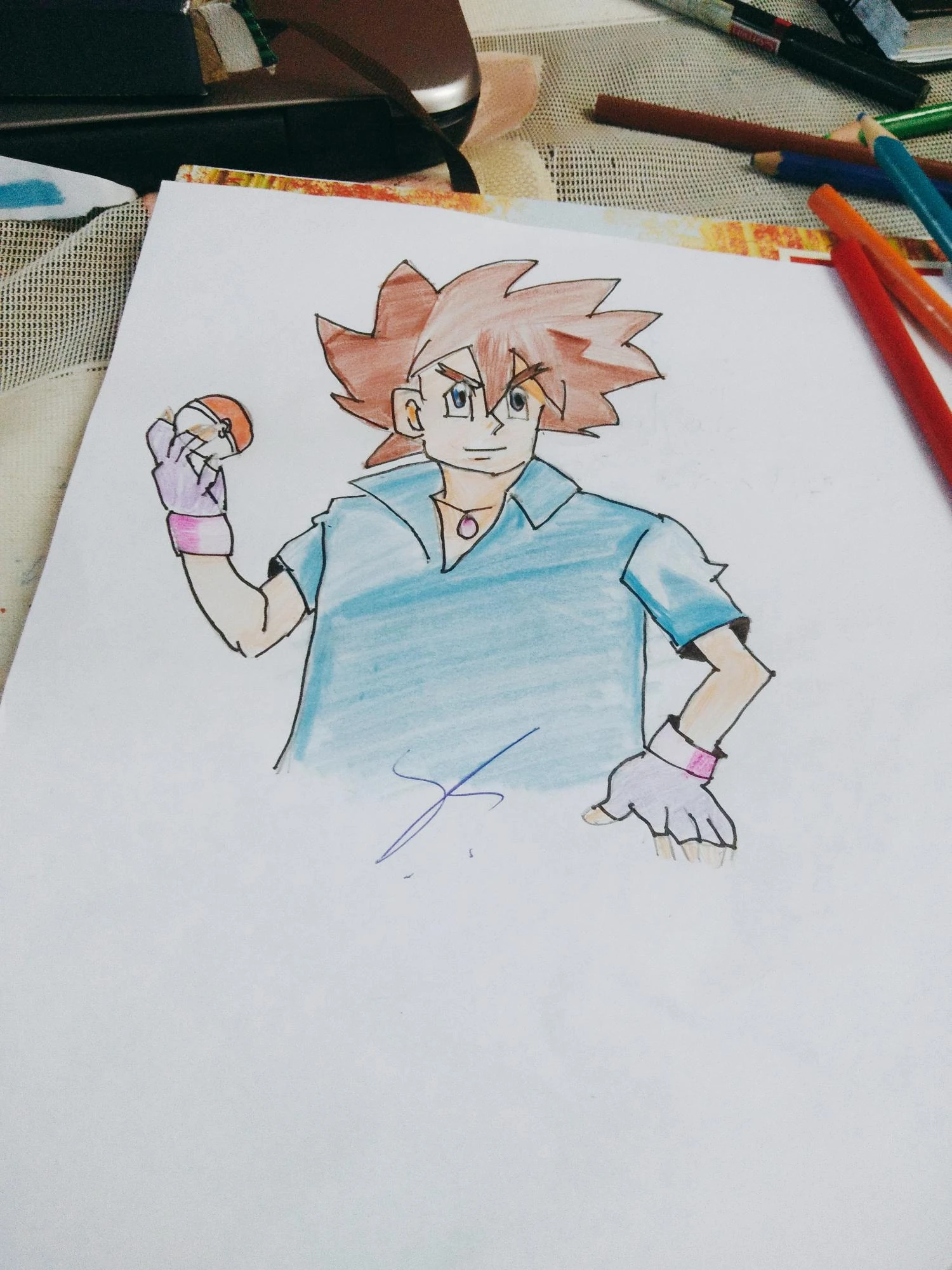 Gary Oak fanart. | Fandom