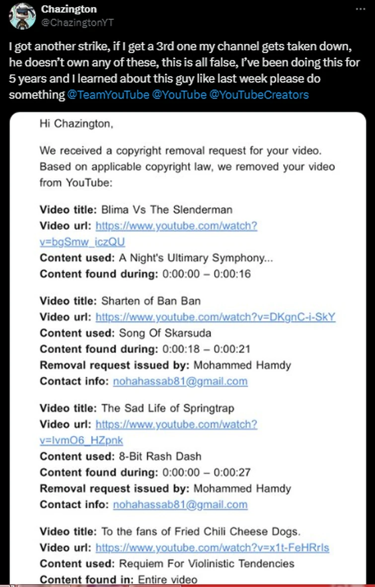 Chazington's content was all taken down | Fandom