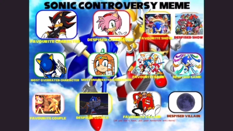 Decided to try my hand at the Sonic Controversy Meme | Fandom