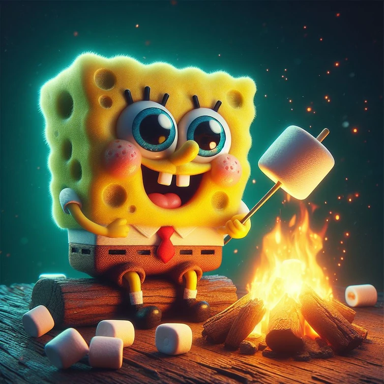 Some AI Art of Baby SpongeBob Roasting a Marshmallow | Fandom