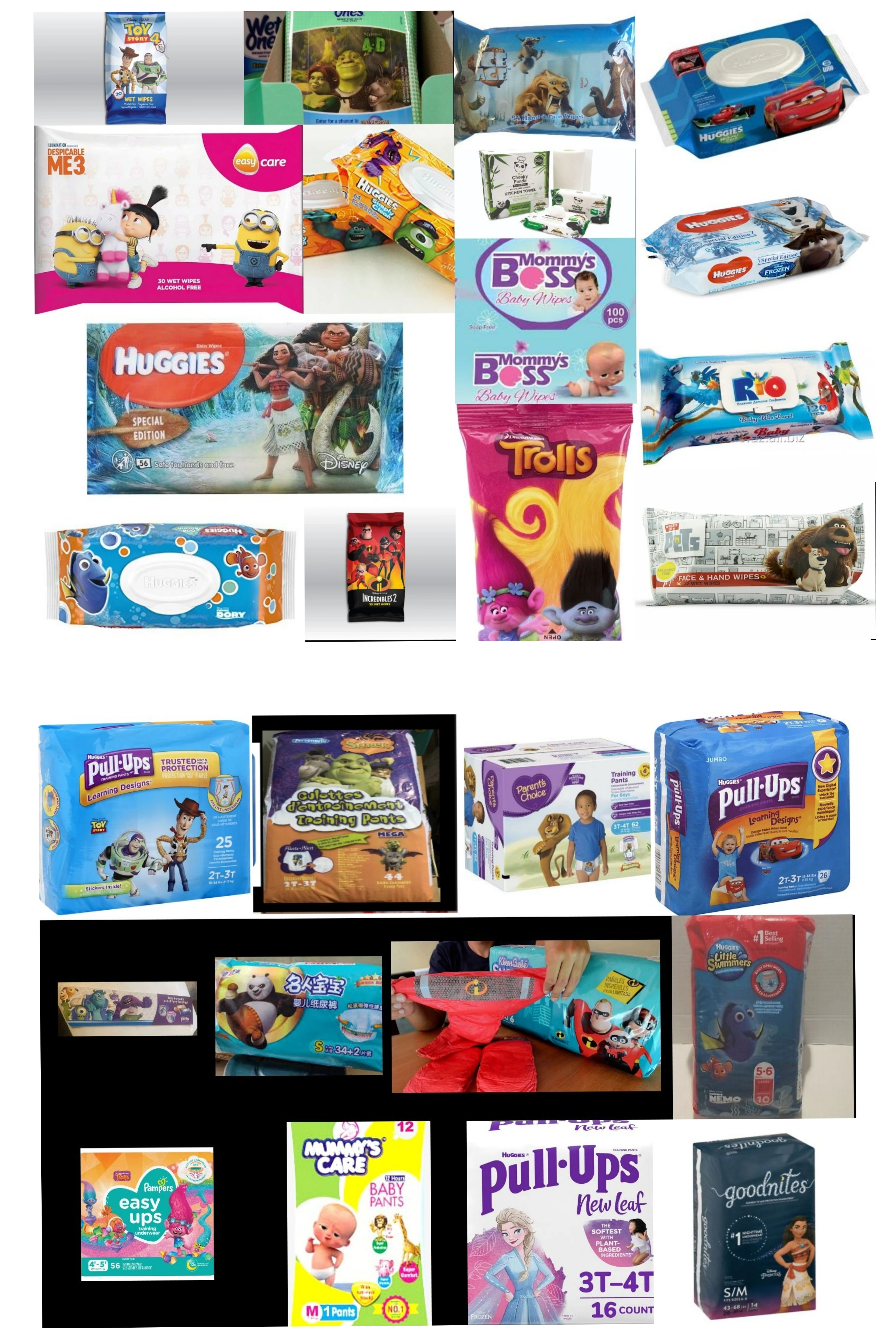 Disney pixar dreamworks blue sky illumination Wipes and training pants | Fandom