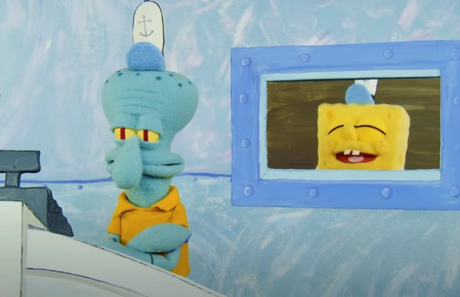 Puppet SpongeBob laughing | Fandom