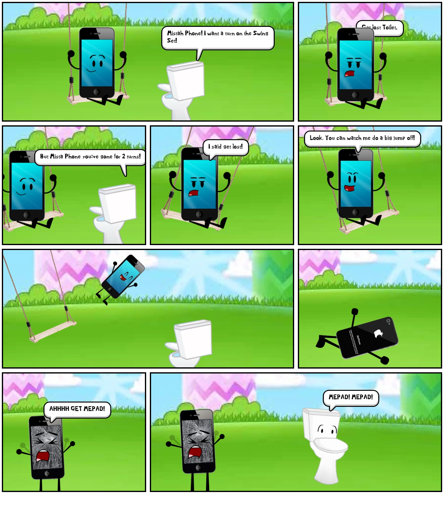 Toilet wants a turn on the swing | Fandom