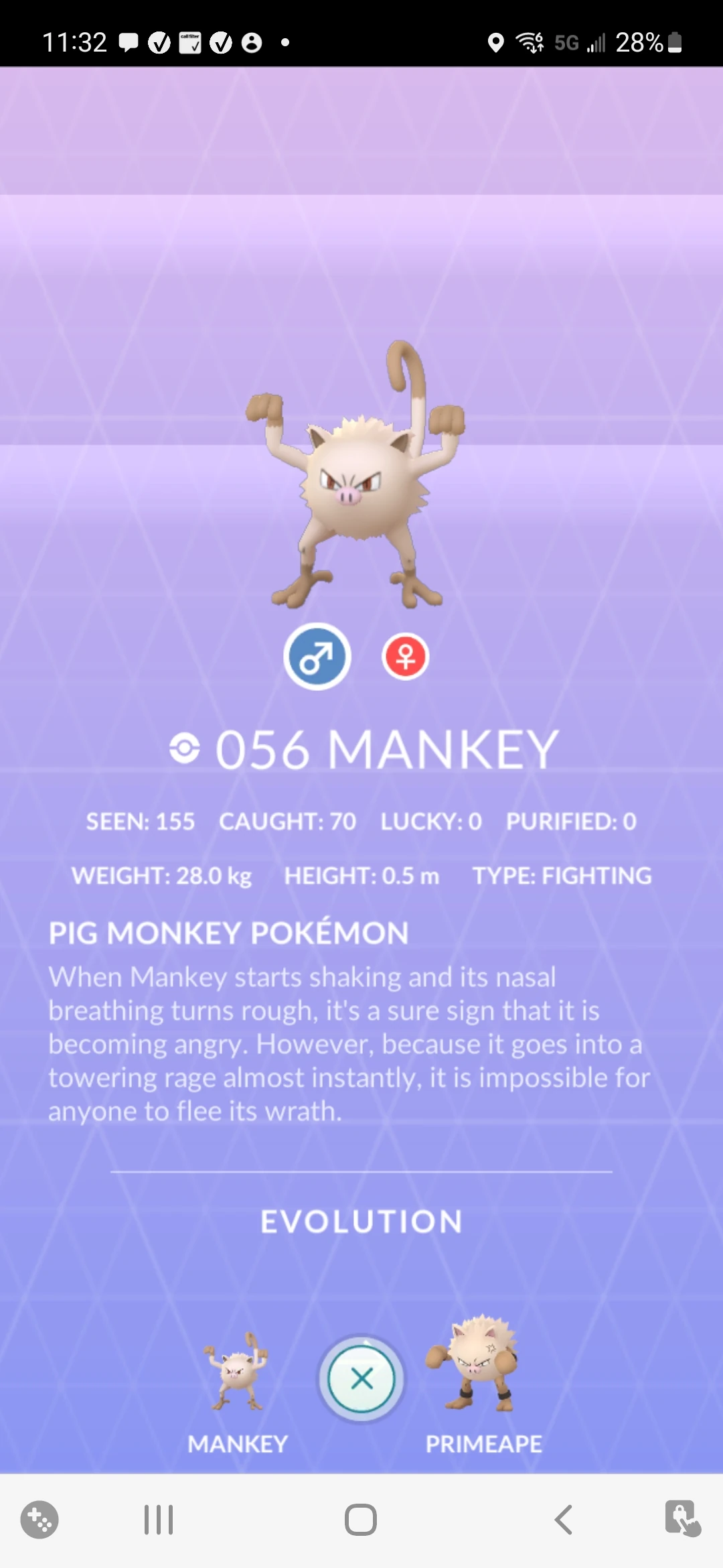 Wish me luck getting a Shiny Mankey tomorrow. | Fandom