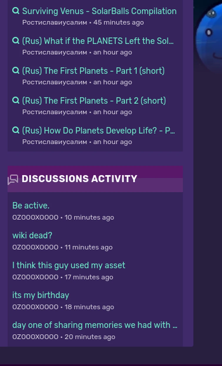 ik its like 9:30 AM but what is wrong with the recent posts showing OZOOO and for recent changes ...