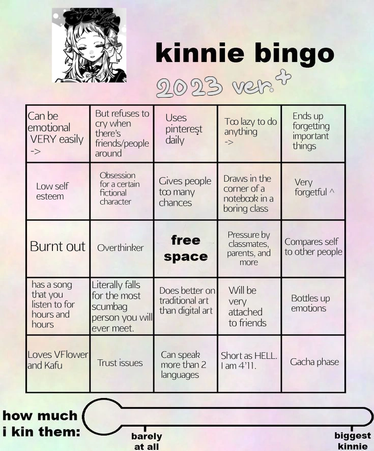 Kinnie bingo remake (unoriginal) | Fandom