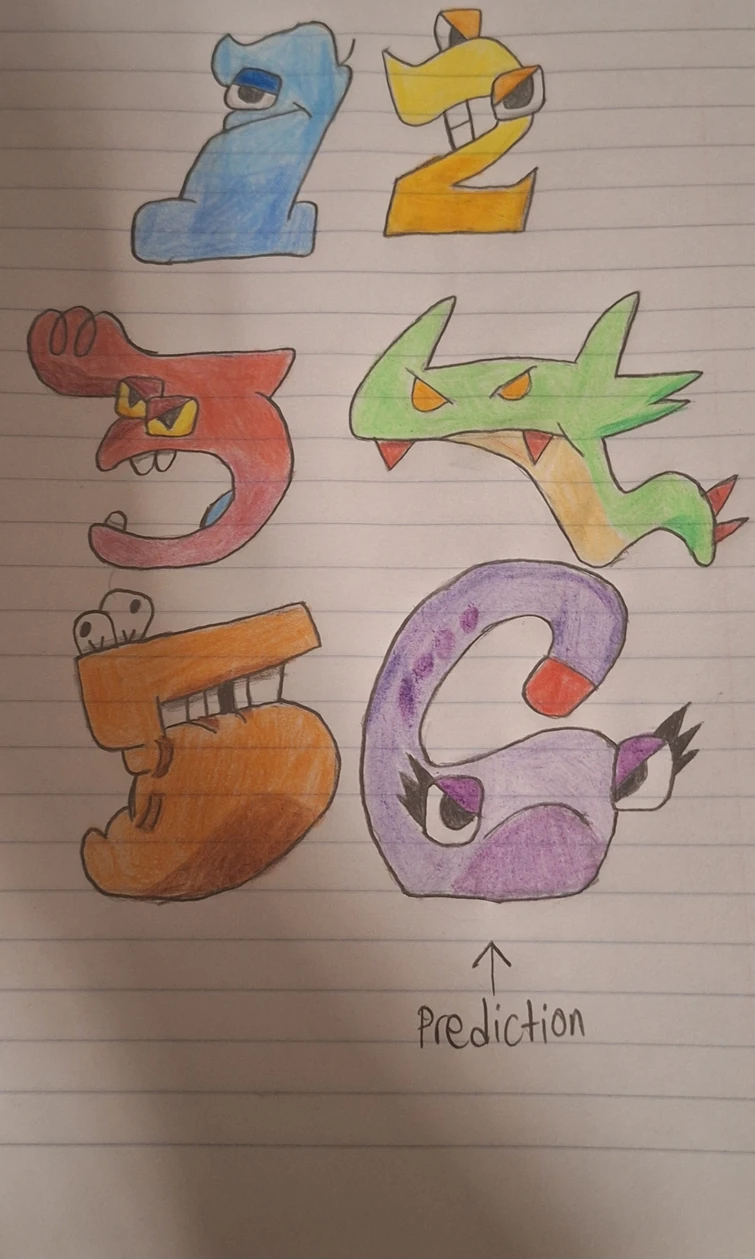 Number Lore but I drew it (colored) + 6 prediction | Fandom