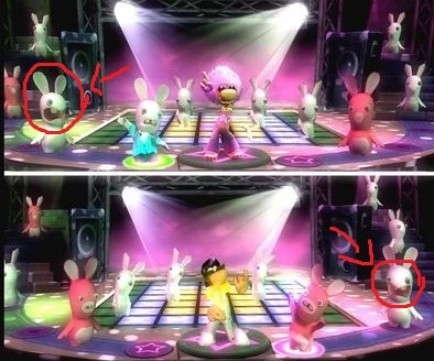 I spotted something in an promo screenshot of Rayman Raving Rabbids 1 ...