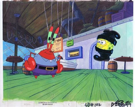Spongebob animation cells. | Fandom