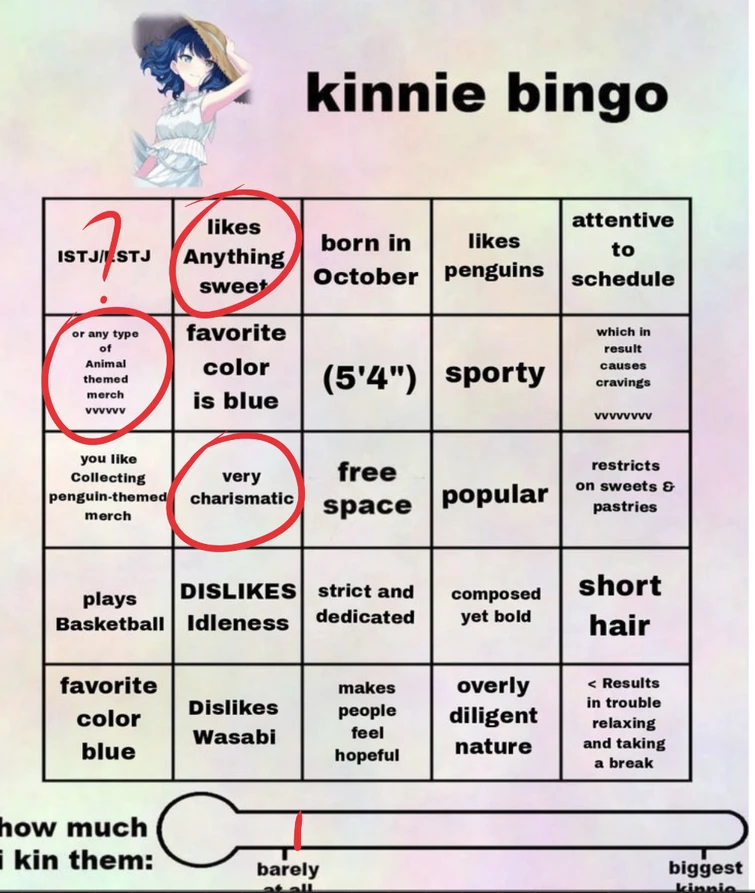 I did a kinnie bingo of every character | Fandom