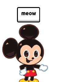 Mickey mouse (cookie version) tries to impersonate a mouse (NOT ...