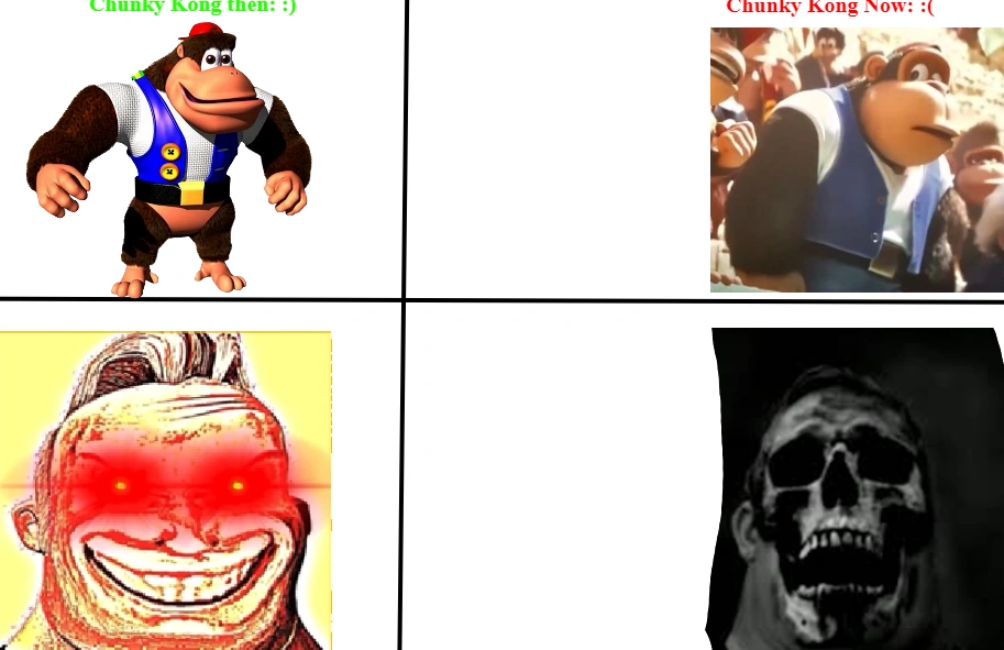 Why does Chunky Kong look really inaccurate to his first appearance ...