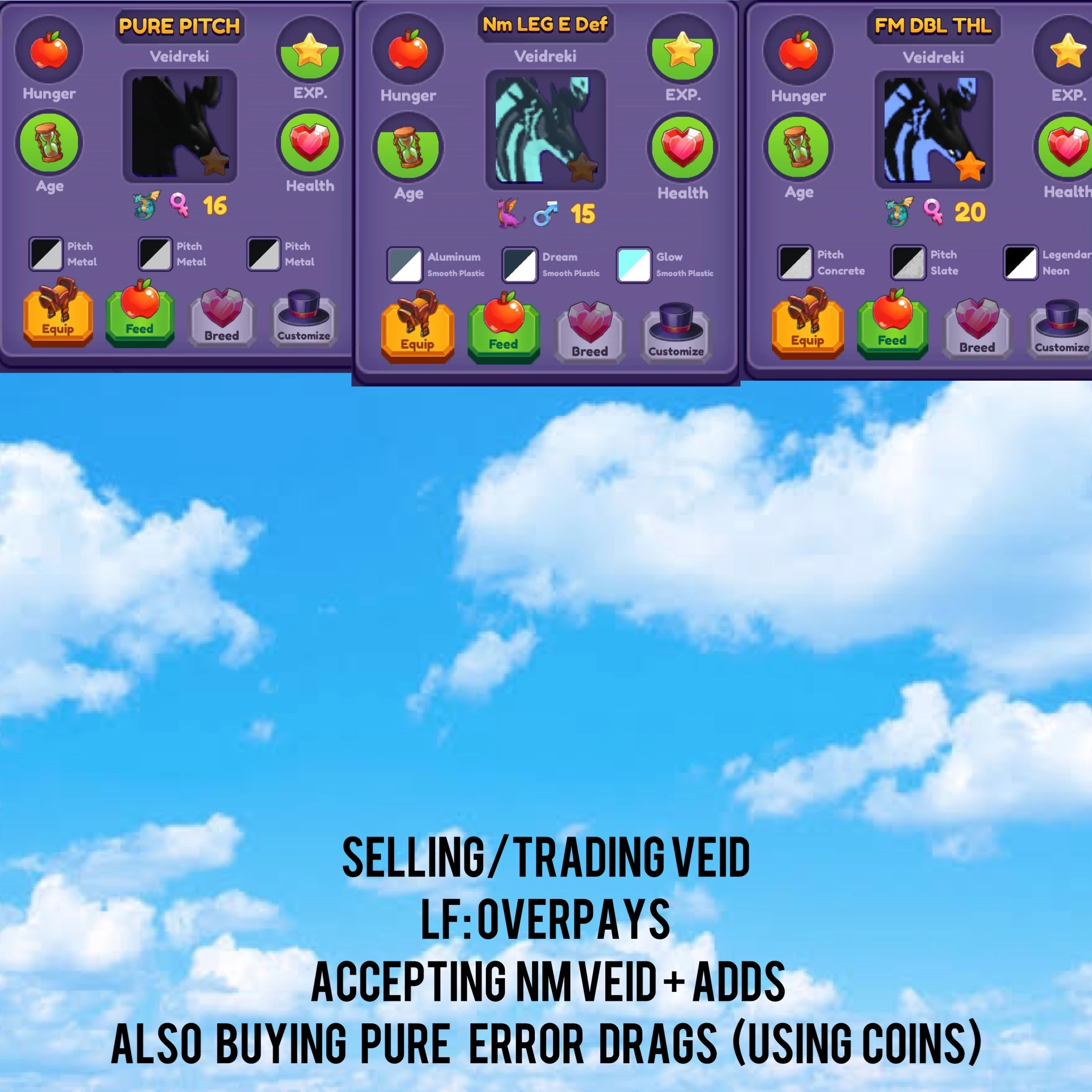 Trading/Selling/Swapping Veis/Vei/Veid/VeidrekiLF: OverpaysAlso LF 2/3 and 3/3 Error Drags | Fandom