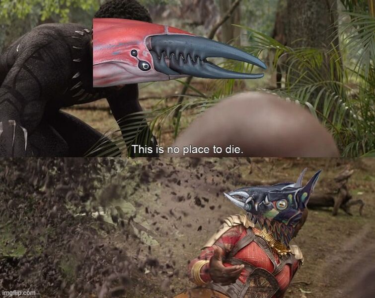 Me after i find out cryptosuchus die in one hit from the seatruck | Fandom