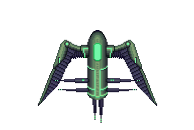Pixel Spaceship Gif