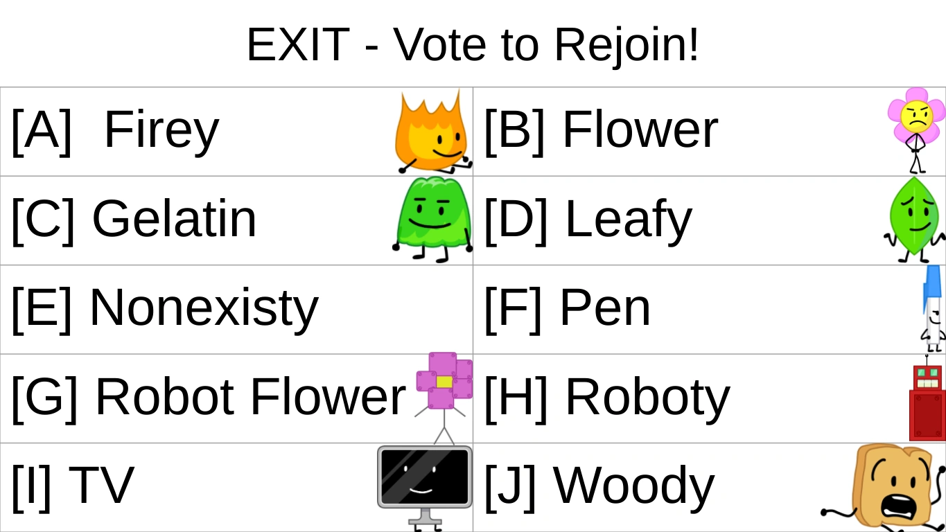 BFB+TPOT Voting #12 - STOP DELETING YOURSELF | Fandom