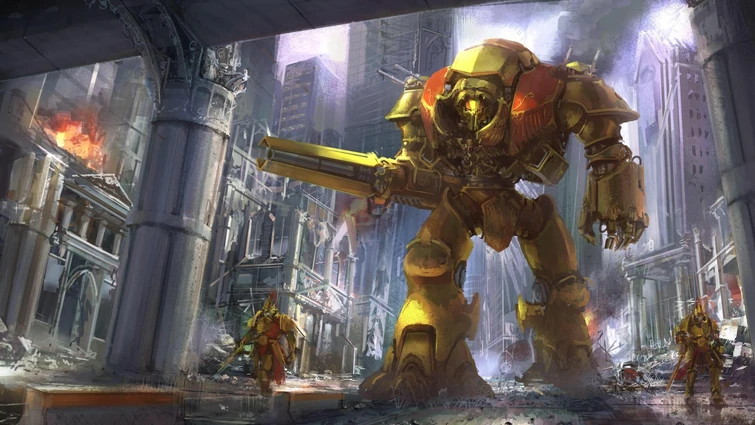 [Fan Art]Adeptus Custodes Imperial Knight and Deredeo Dreadnought | Fandom
