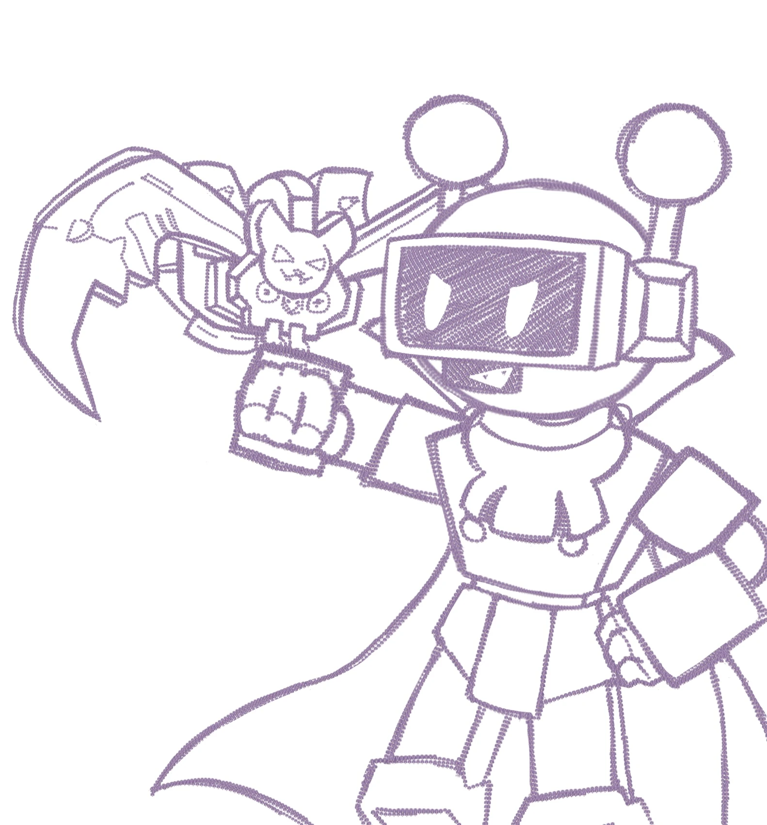 I drew Ratbat And Vampire Fun Bot (Vamp Bot) with fijlow’s brush ...