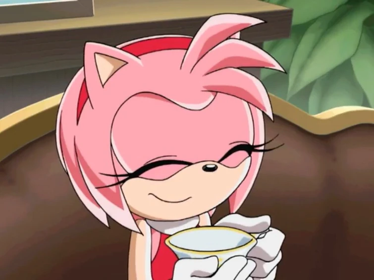 Amy Rose with coffee, how cute | Fandom
