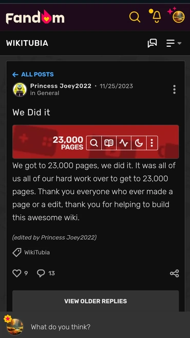 How many pages did Wikitubia have when you joined (if you remember)? | Fandom