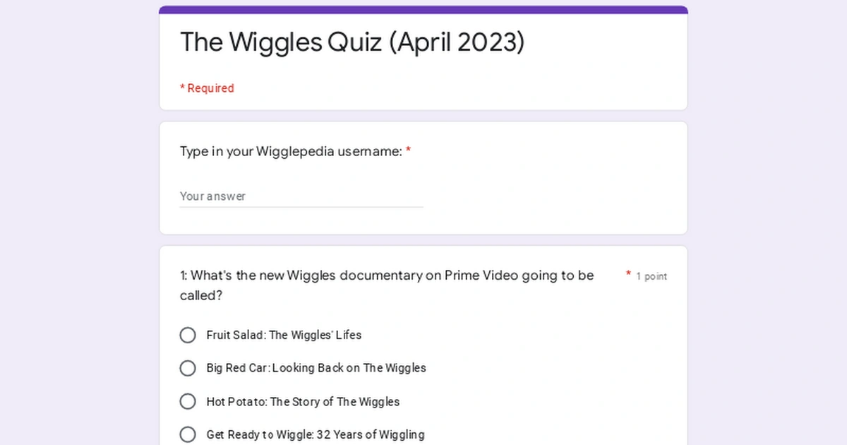 The Wiggles Quiz (April 2023) | Fandom