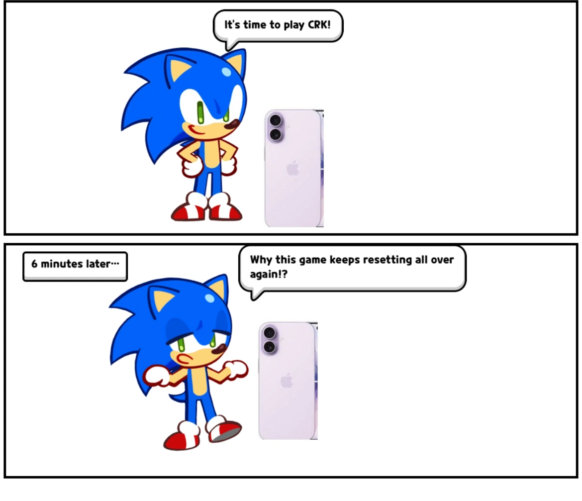 Sonic cookie finds out that his CRK game keeps resetting | Fandom