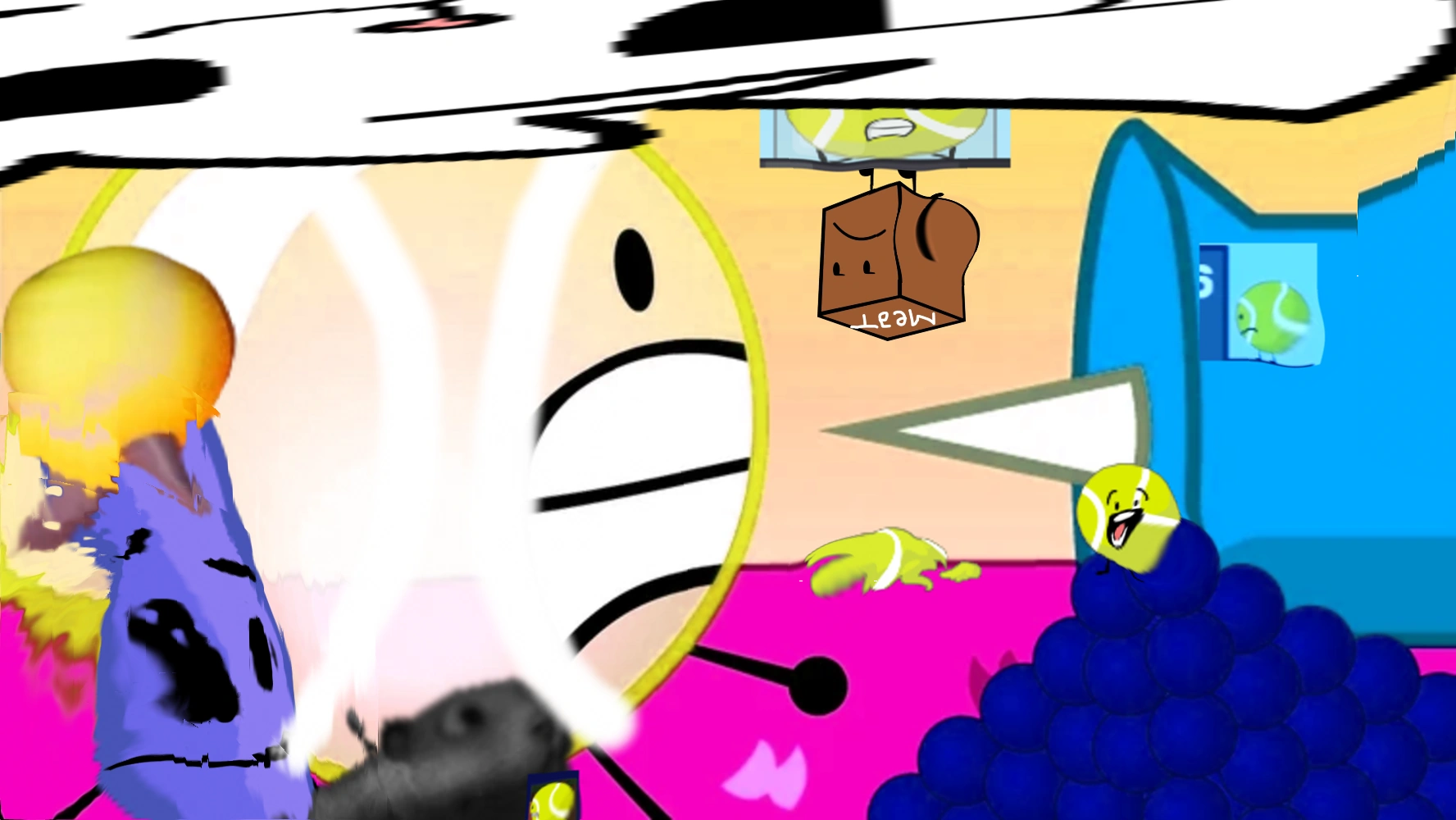 Top comment modifies the BFDI 1a thumbnail: Day 8 | Fandom