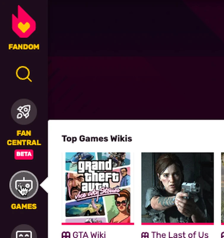 How do you prevent Fandom's left navigation from showing the Top Wikis ...