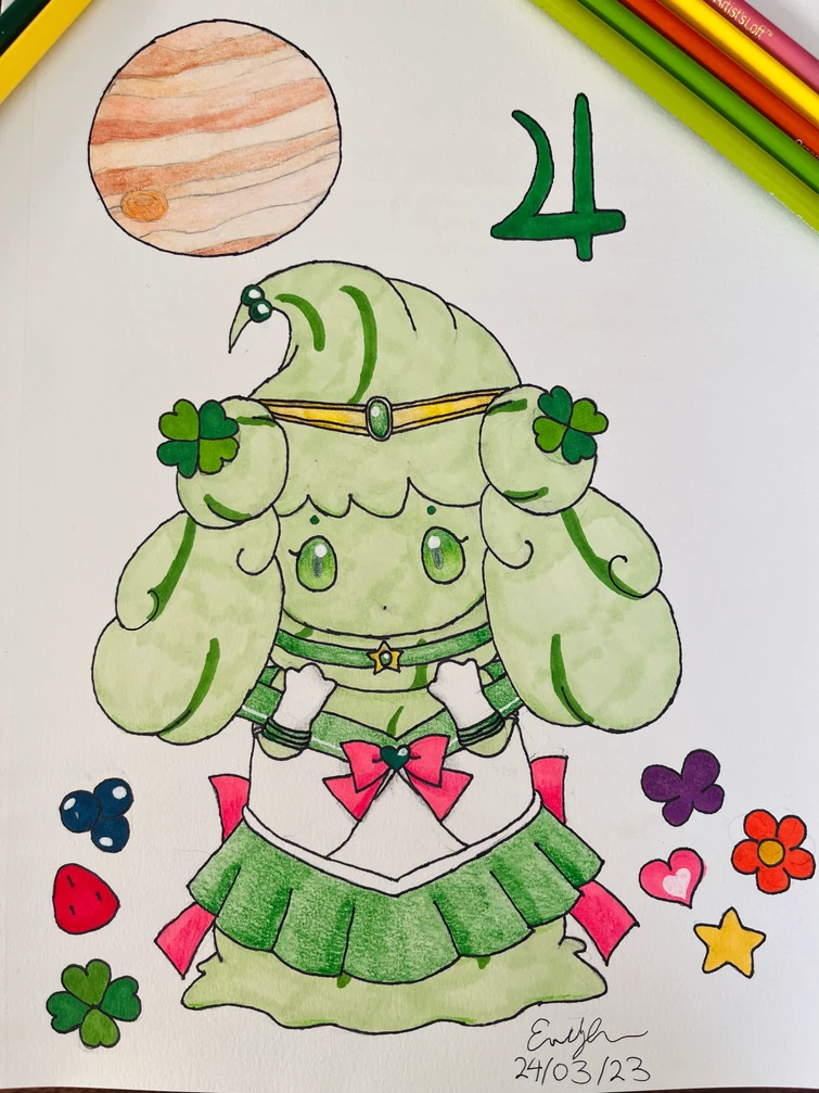 Alcremie fanart (matcha cream) 💚🍀🍦🧁 | Fandom