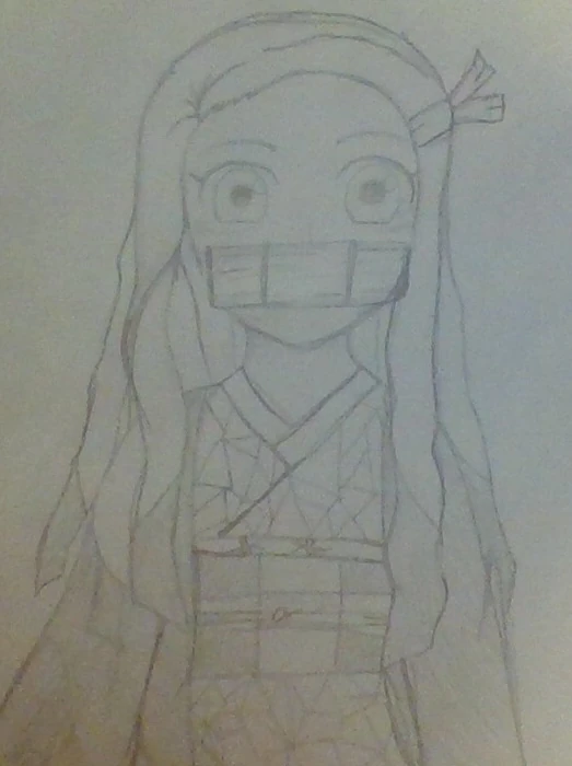 Tried to draw Nezuko on paper | Fandom