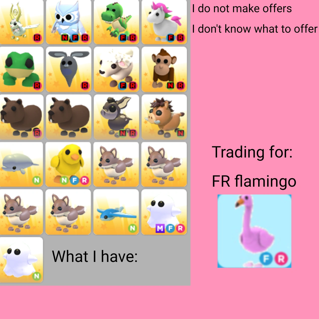 Trading for flamingo | Fandom