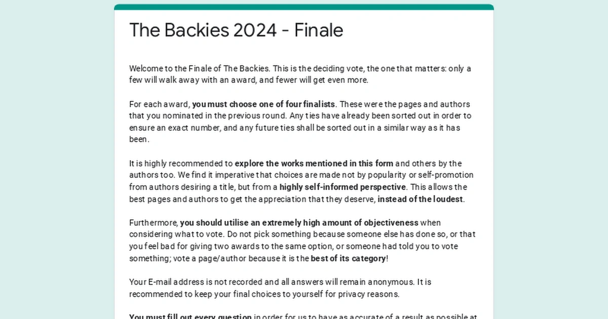 BACKIES FINALS (VOTE PLEASE) | Fandom