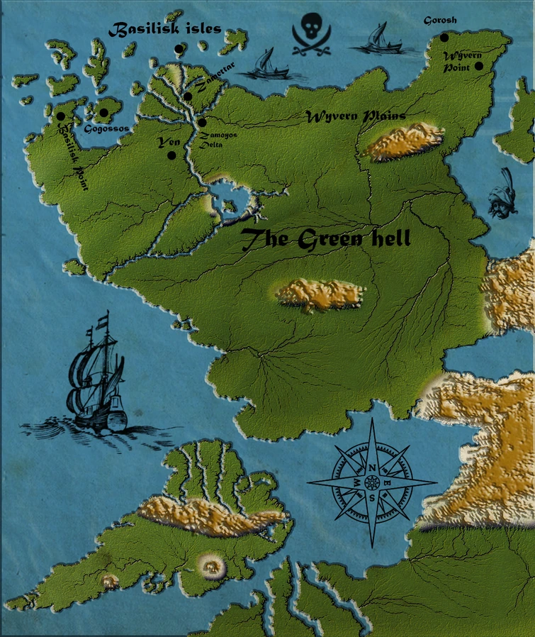 Hola, he creado este mapa de Sothoryos para mi fic!! | Fandom