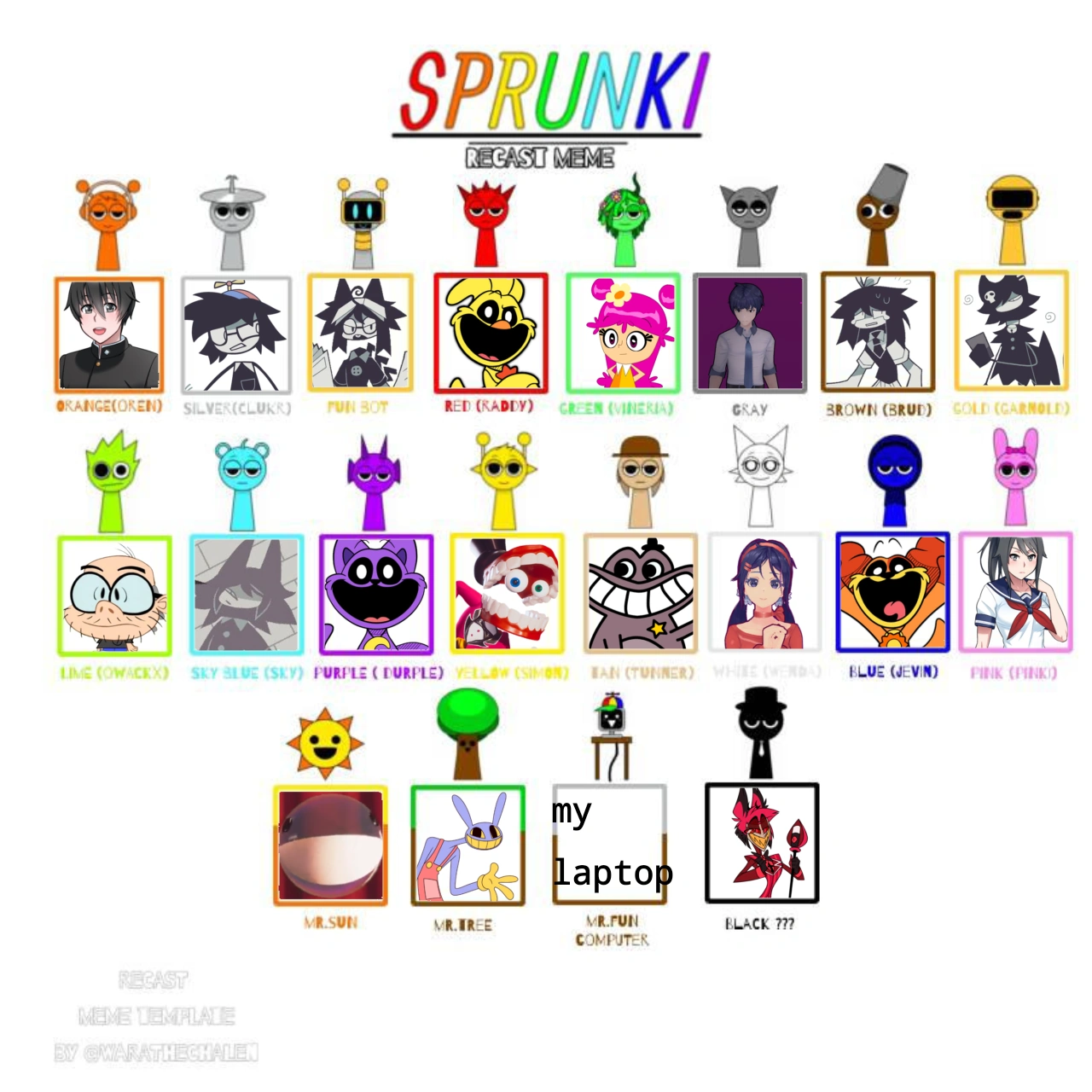 My sprunki cast meme | Fandom