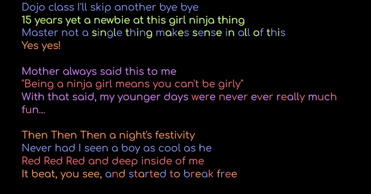 color coded lyrics for KKJ! | Fandom