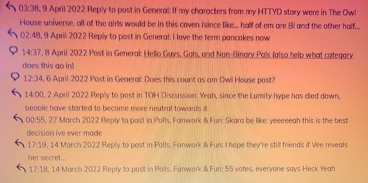 Ok uh I reached the end of my old account's posts | Fandom