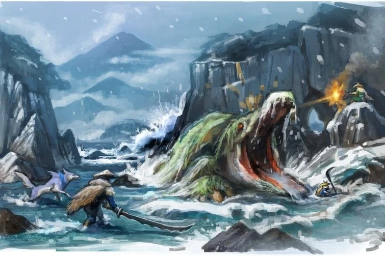 Concept art of Tetranodon in the Frost Islands | Fandom