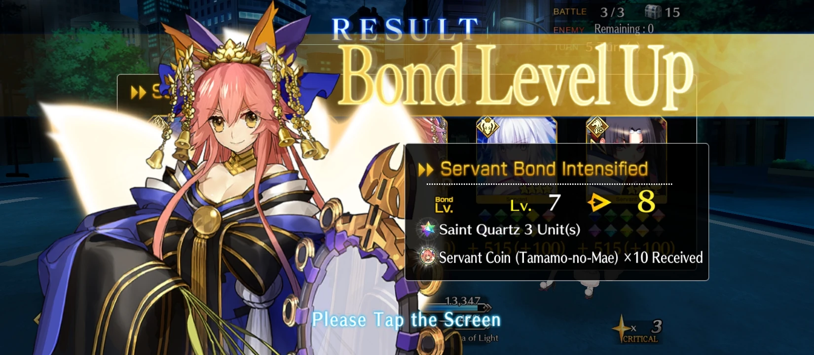 Okay, Tamamo-no-Mae is now Bond level 8. | Fandom