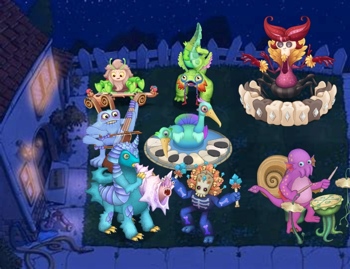 PVZ's Njght- Front yard theme as a msm island | Fandom