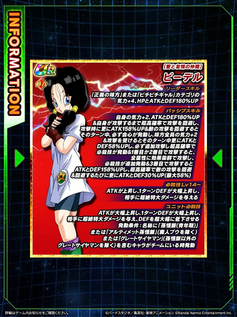 EZA STR Videl details | Fandom