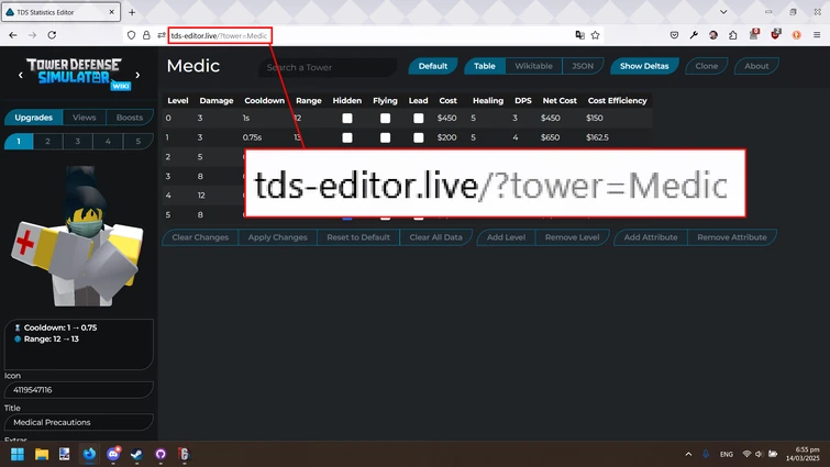 TDS Stats Editor Major Update #1 | Fandom