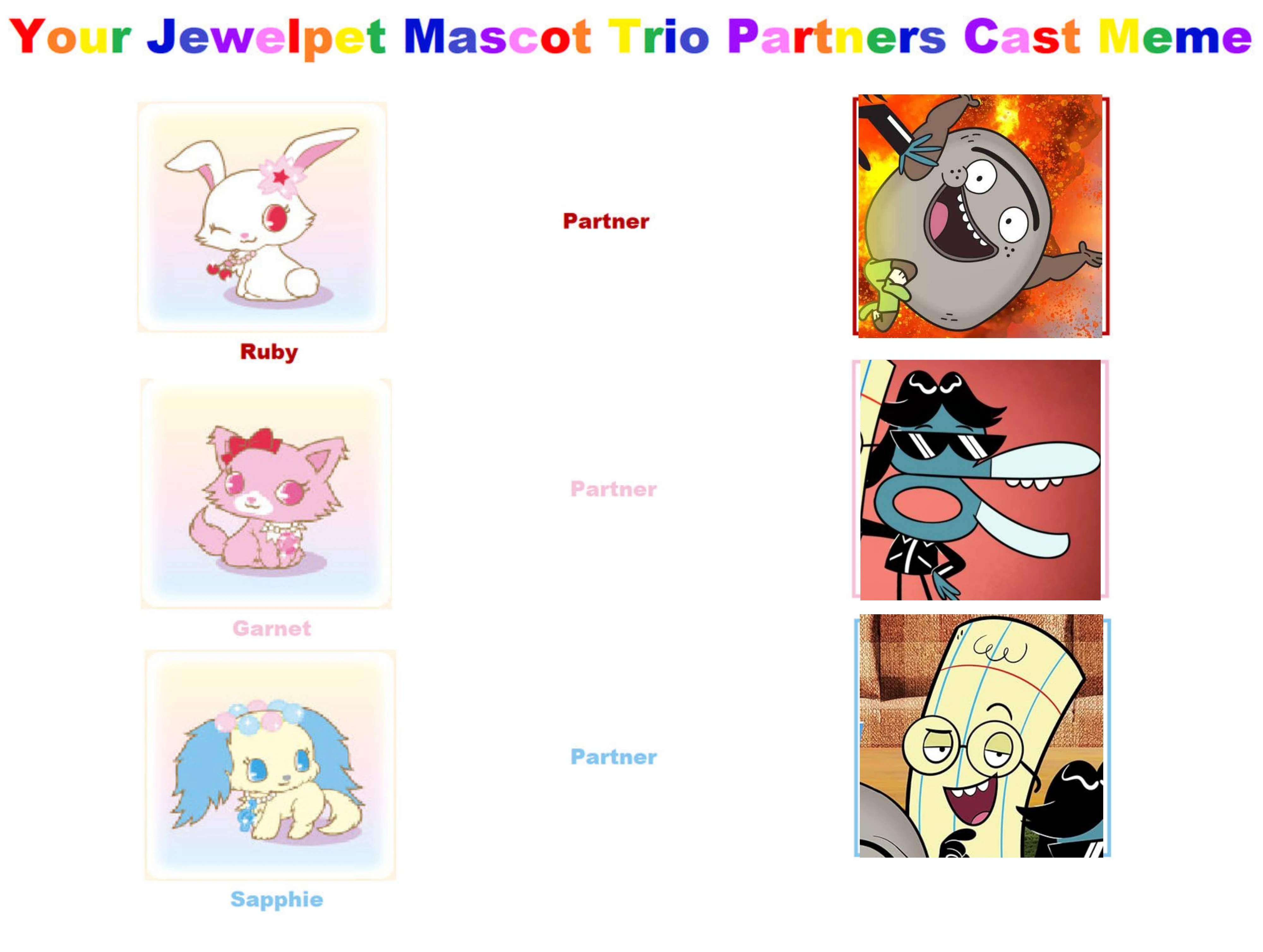 My Jewelpet Mascot Trio Partners Cast RPS (aka Rock Paper Scissors ...