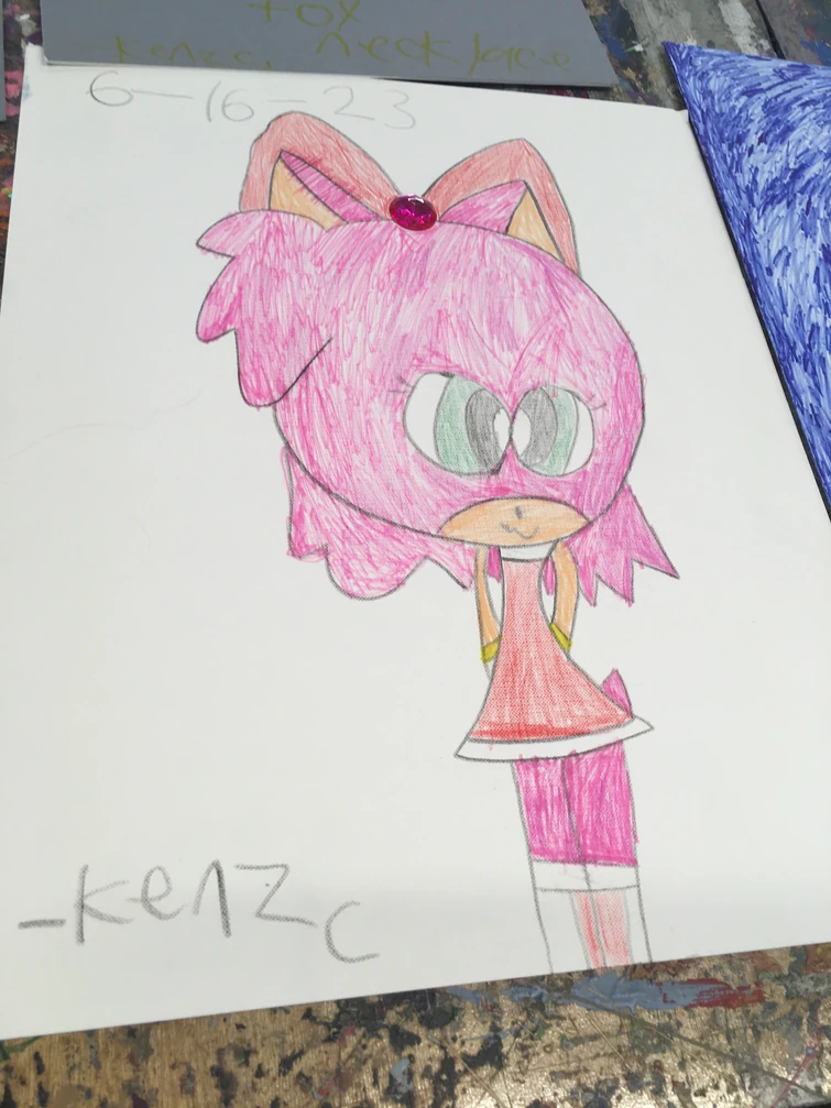 Amy rose with a jewel ribbon | Fandom
